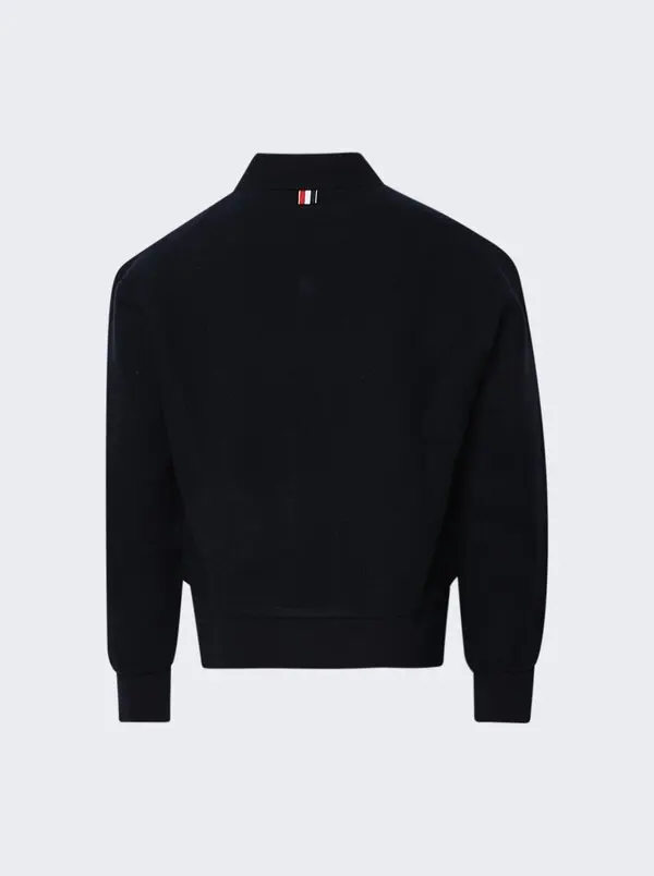 Thom Browne Wool Fleece Polo Collar Jacket