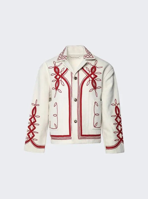 BAZISZT Baya Jacket Off White And Red