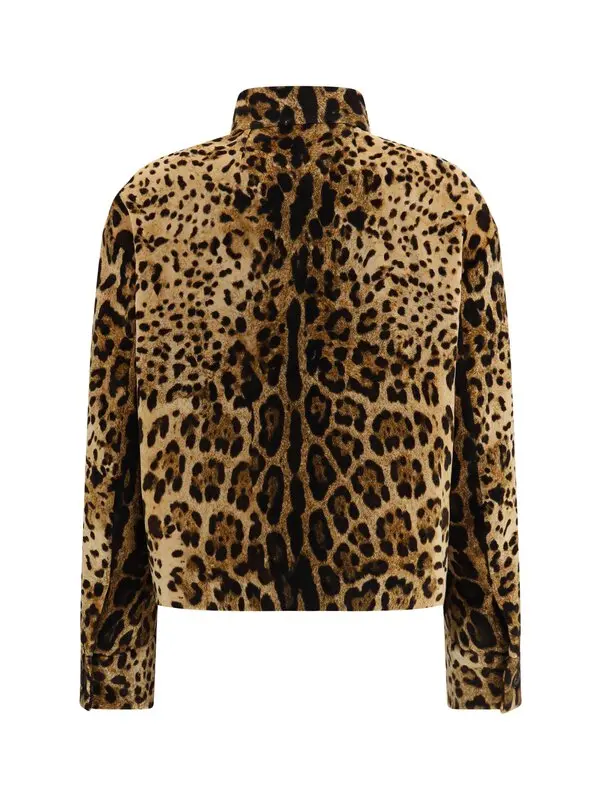 Max Mara Printed Smooth Velvet Boxy Jacket