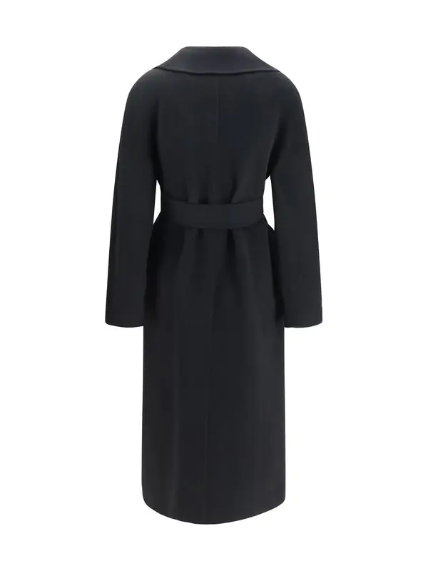 Max Mara Long Robe Coat In Wool, Cashmere And Silk