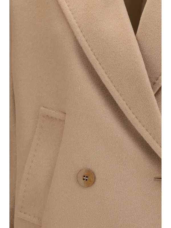 Max Mara Double Breasted Wool Drap Coat