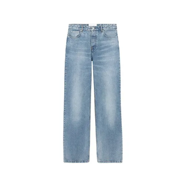 AMI Paris Denim Wide-leg Jeans - Blue