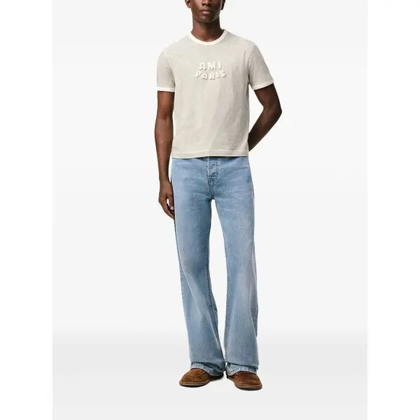 AMI Paris Denim Wide-leg Jeans