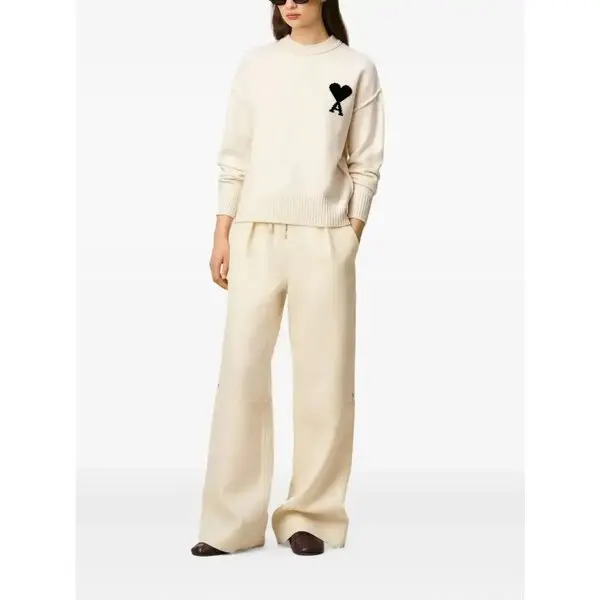 AMI Paris Neutrals Sweaters & Knitwear Jumpers