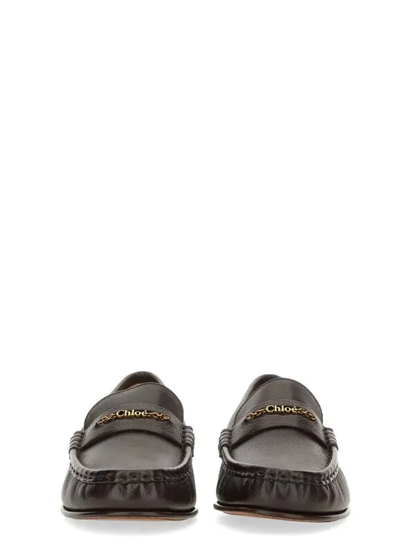 Chloé Leather Loafers - Brown