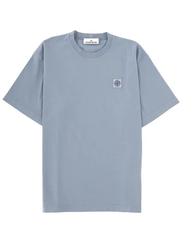 Stone Island T-shirt With Logo Patch - Blue