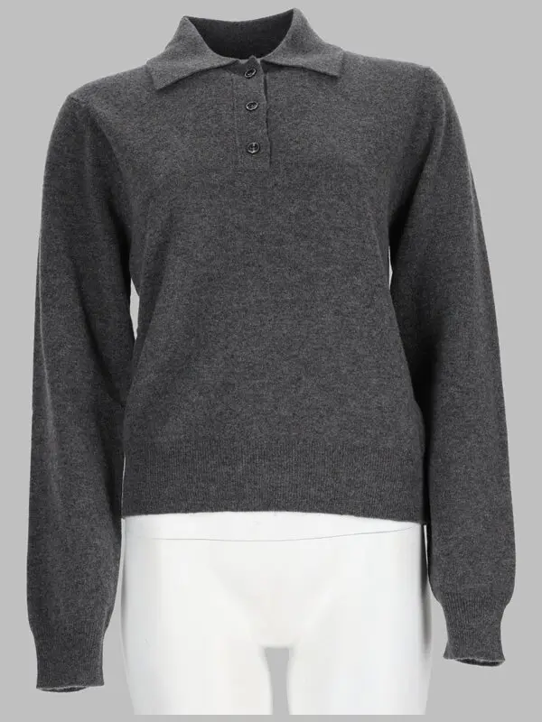 MAISON MARGIELA Virgin Wool Polo Knit Top