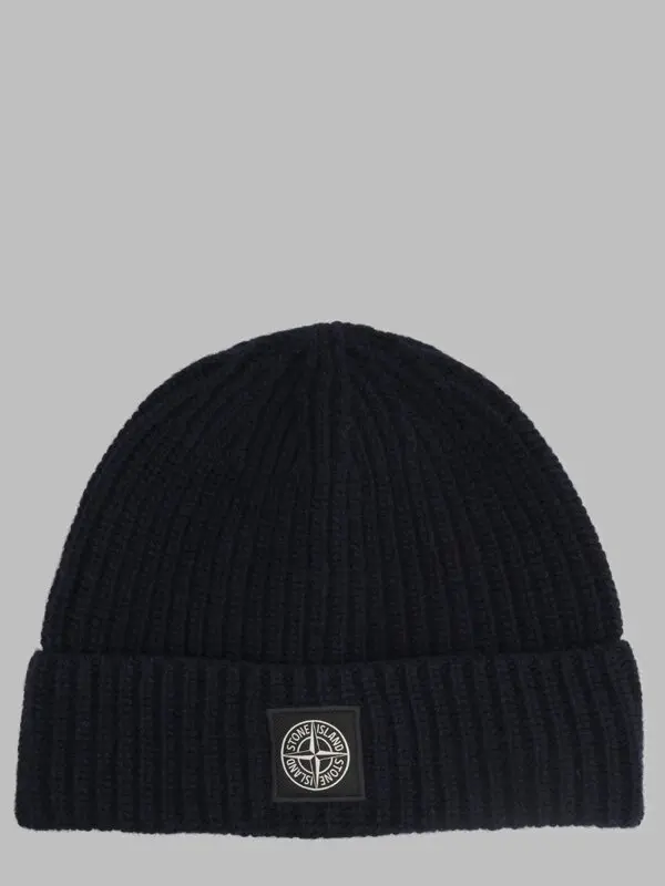 Stone Island Ribbed Wool Beanie