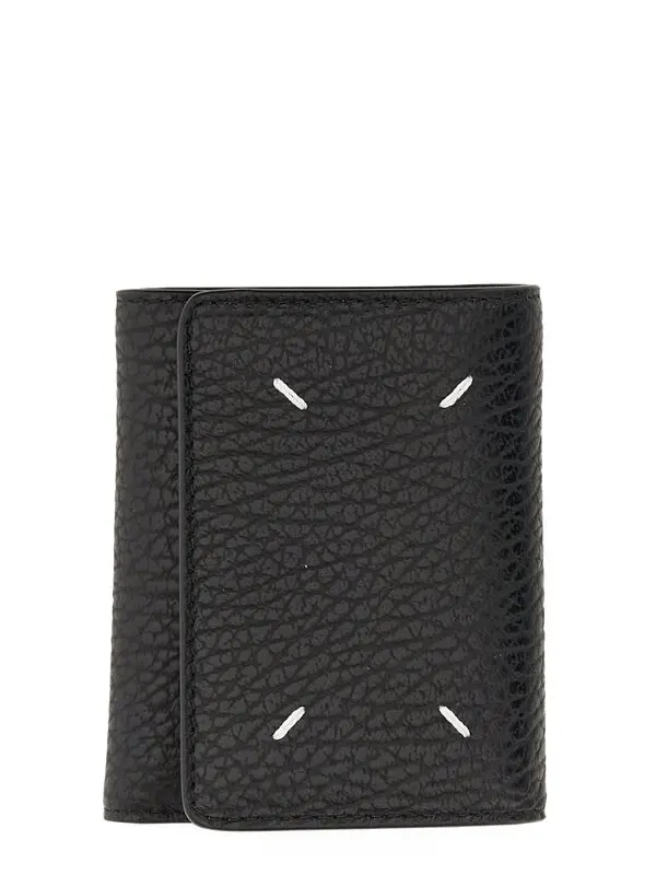 MAISON MARGIELA Portafoglio In Pelle Wallet - Black