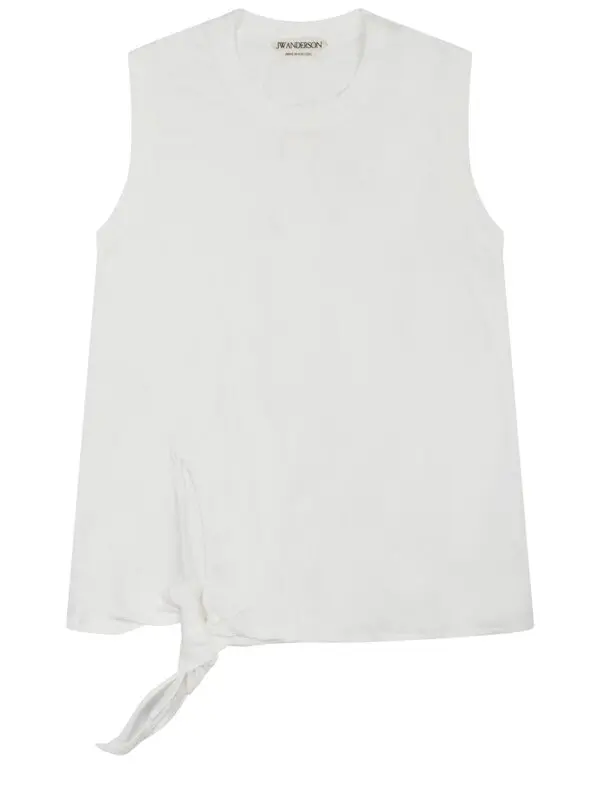 JW Anderson Sleeveless Knot Detail Top - White