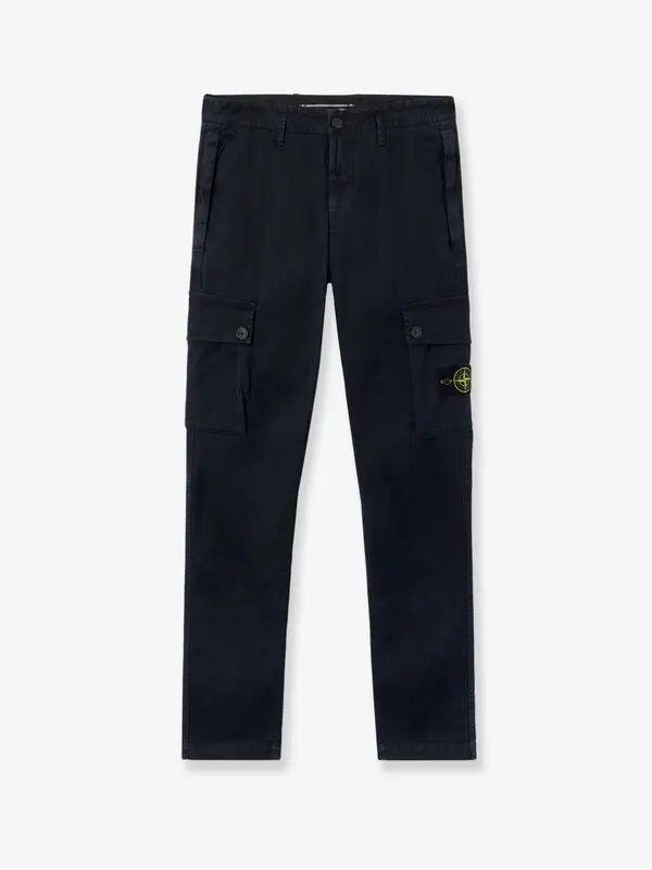 Stone Island Cotton Blend Cargo Trousers - Multicolor