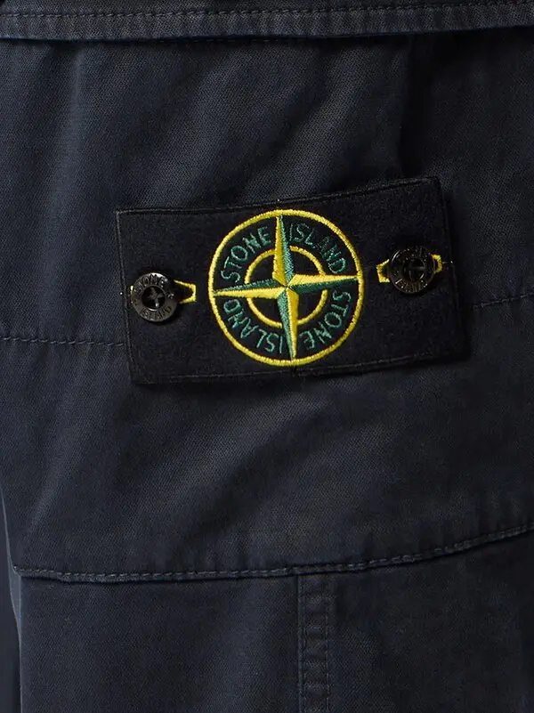 Stone Island Cotton Blend Cargo Trousers - Multicolor