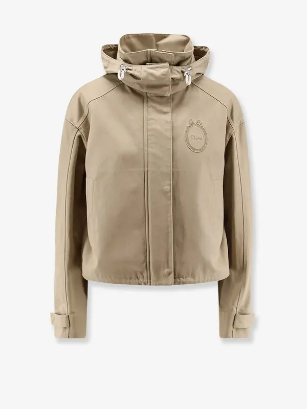 Dior Cotton Jacket With Medallion Embroidery - Cream