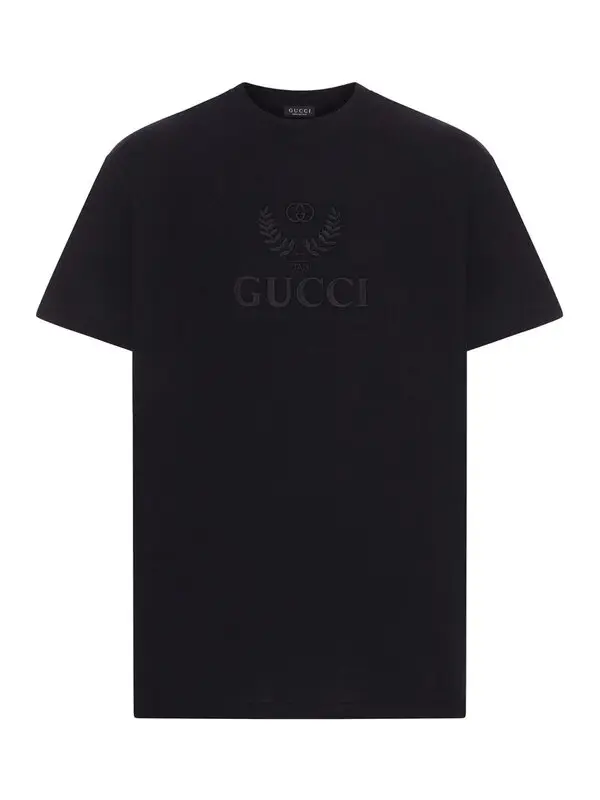 Gucci Cotton Jersey T-shirt With Embroidery - Black