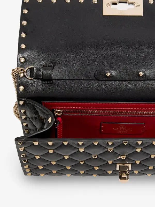 Valentino Garavani Rockstud Spike Leather Shoulder Bag - Multicolor