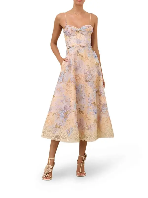 Zimmermann Valiant Tucked Midi Dress