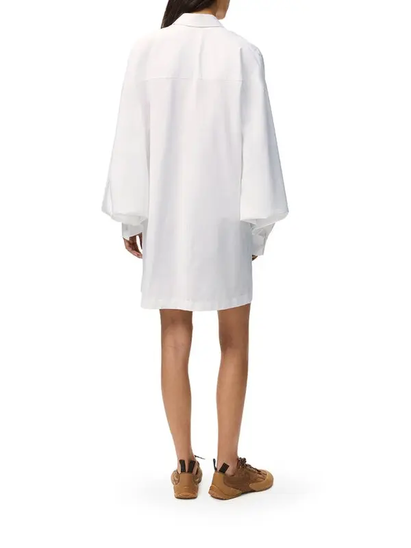 Loewe Lightweight Cotton Poplin Bat Sleeve Dress
