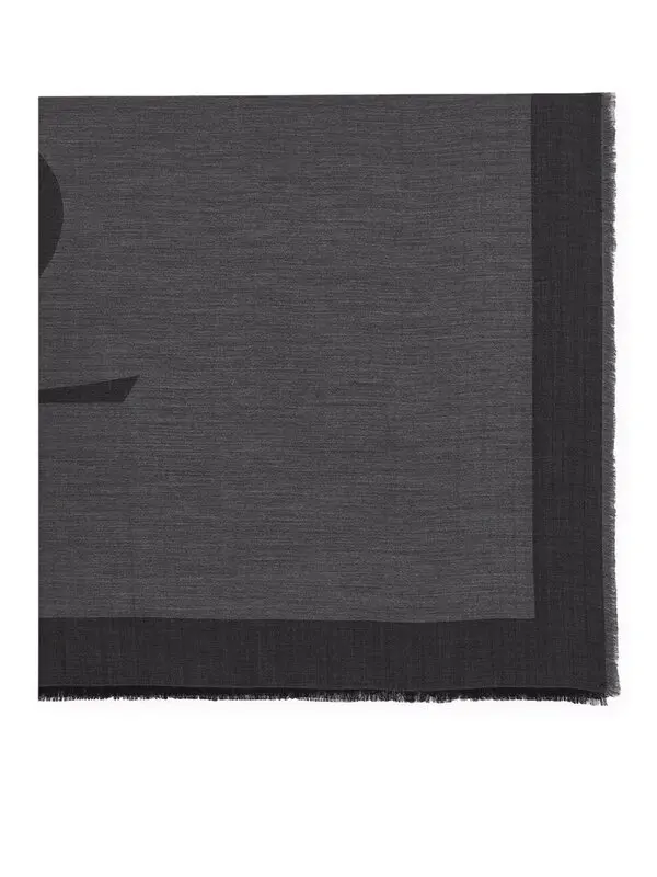 Saint Laurent Cassandre Square Scarf In Silk And Cashmere
