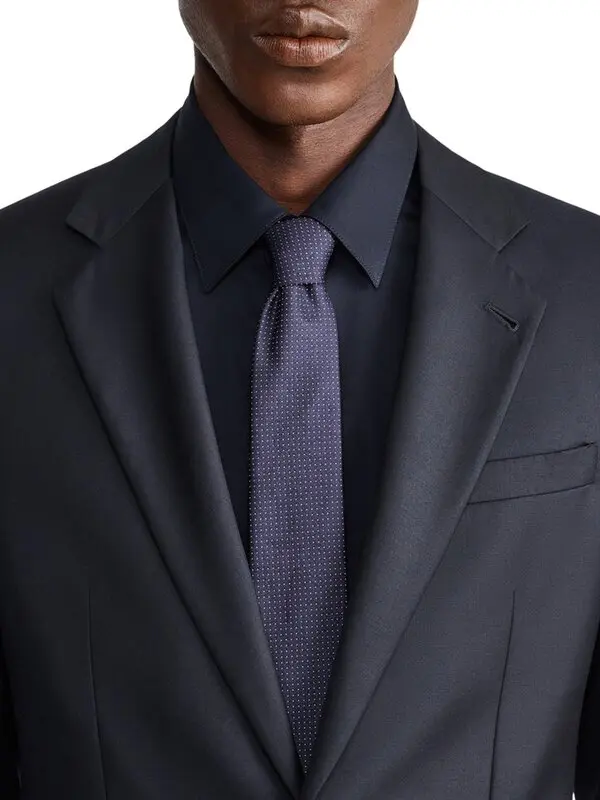 Giorgio Armani Jacquard Silk Tie - Blue