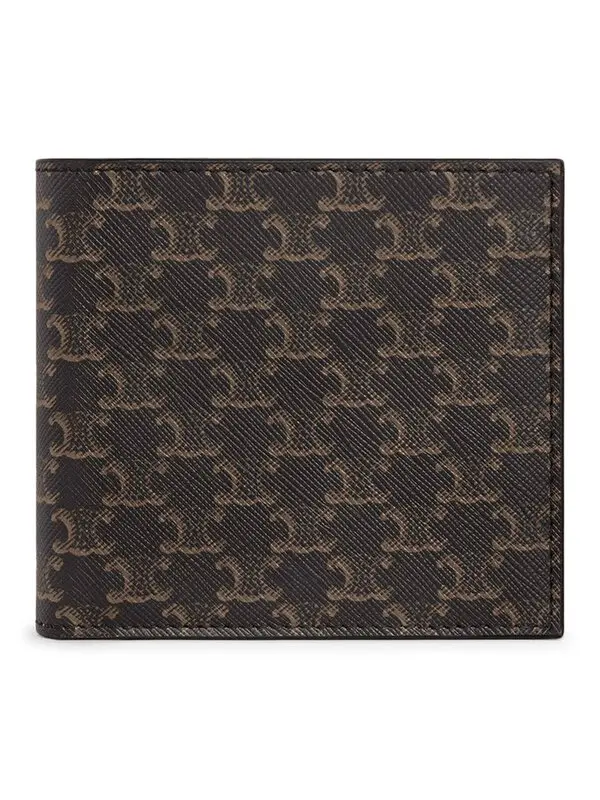Celine Bi-fold Wallet In Triomphe Canvas