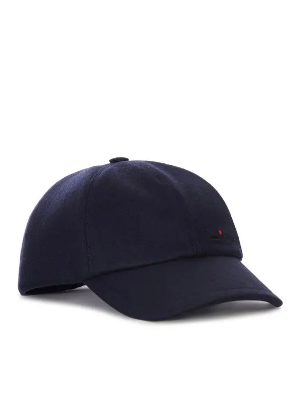 Kiton Cashmere Baseball Cap With Embroidered Logo
