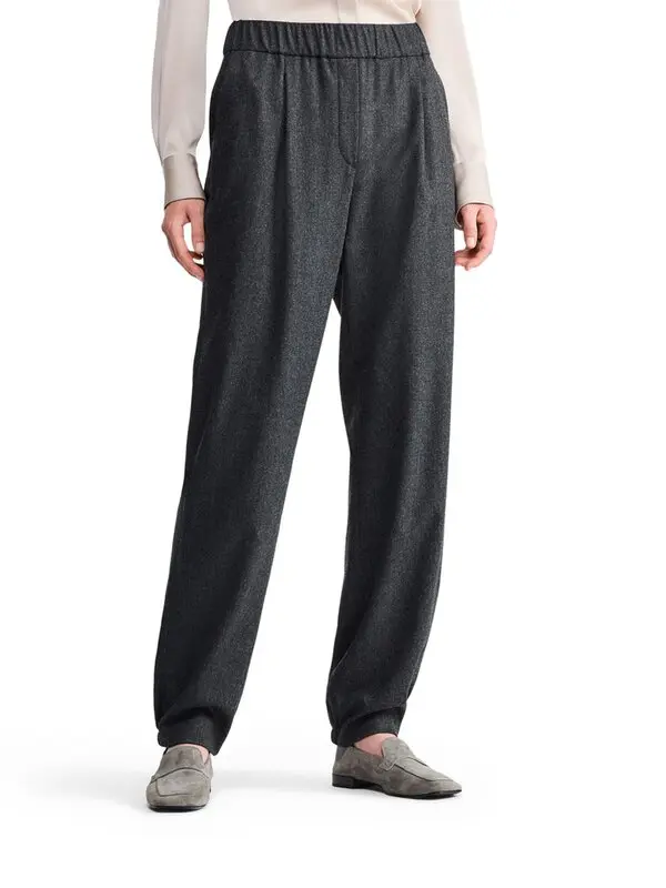 Giorgio Armani Wool And Cashmere Flannel Trousers