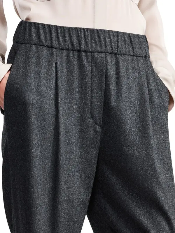 Giorgio Armani Wool And Cashmere Flannel Trousers