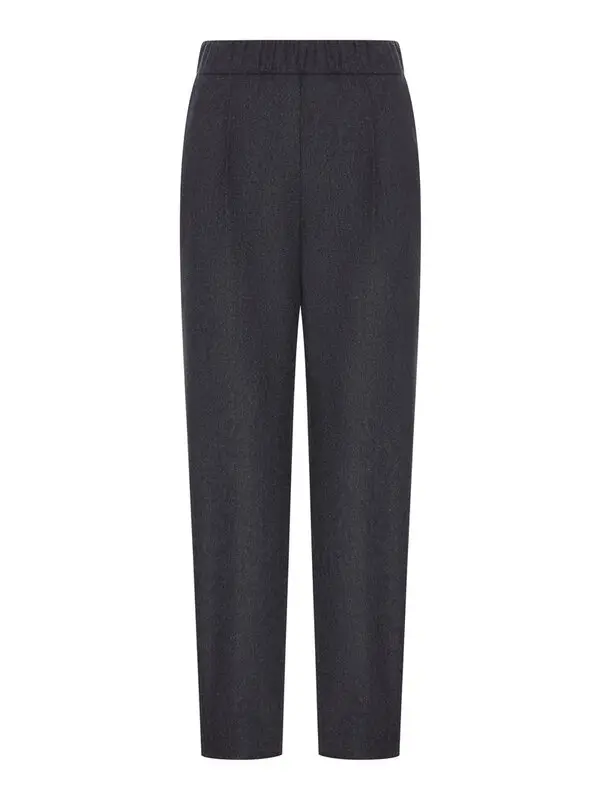 Giorgio Armani Wool And Cashmere Flannel Trousers - Multicolor