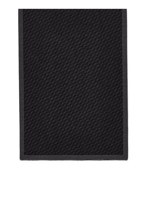 Saint Laurent Cassandre Scarf In Cashmere And Silk Jacquard