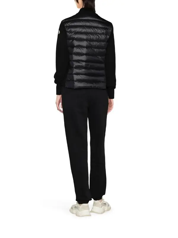Moncler Wool Padded Cardigan With Zip