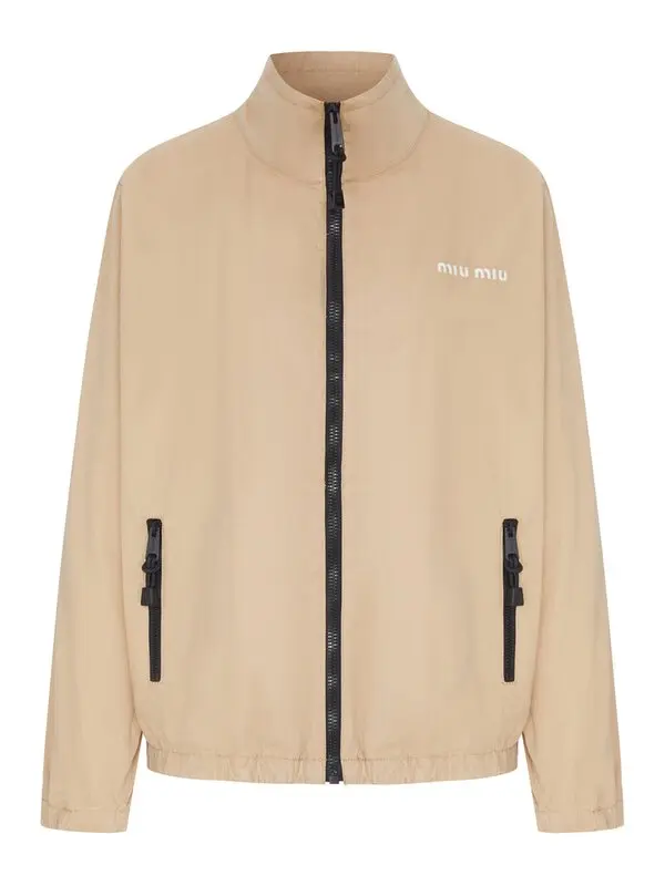 Miu Miu Blouson In Gabardine Washed