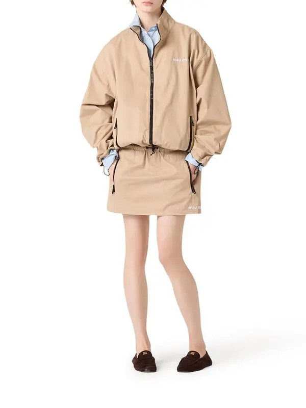 Miu Miu Blouson In Gabardine Washed