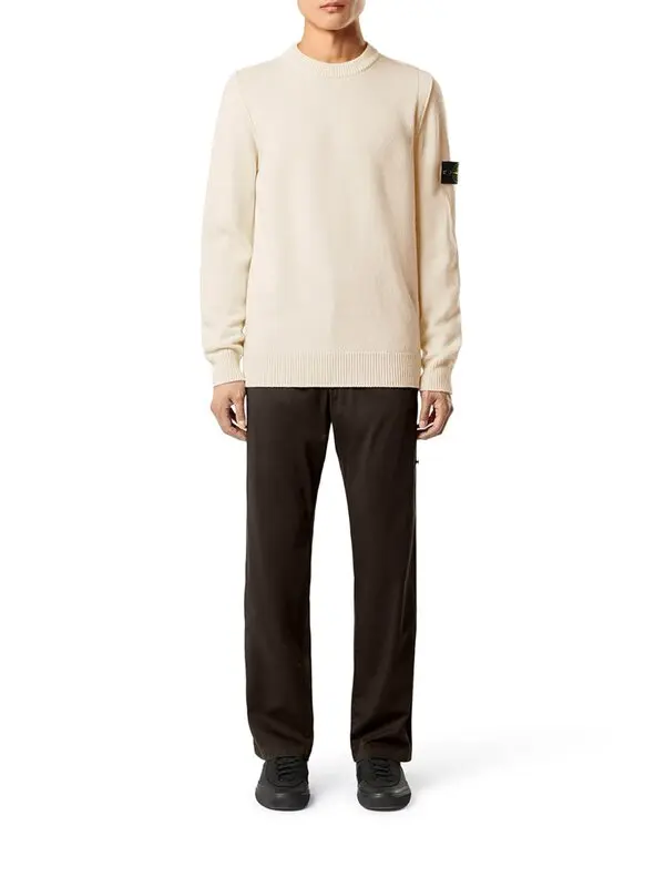 Stone Island Melange Effect Crew Neck Sweater - Cream