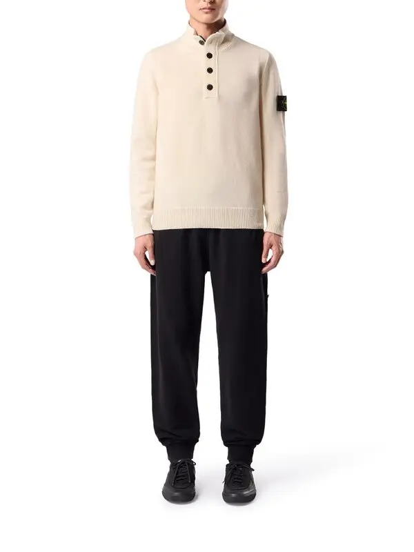 Stone Island Regular Fit Lambswool Sweater - Cream