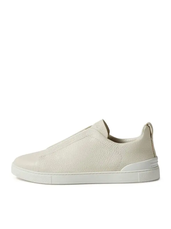 Zegna Triple Stitch Leather Sneaker