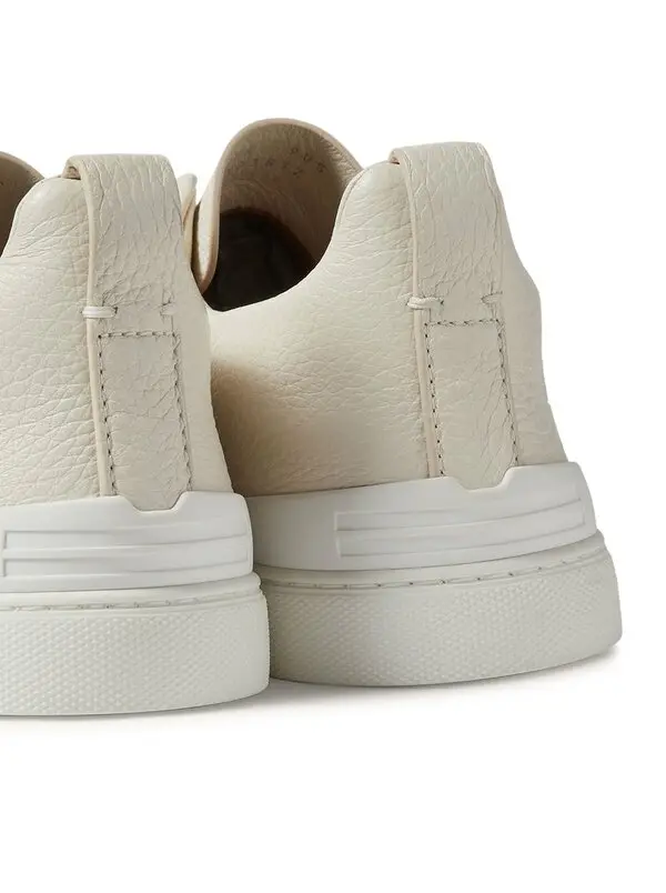 Zegna Triple Stitch Leather Sneaker