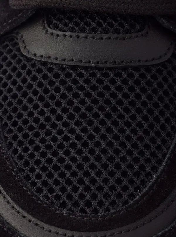 Prada Leather And Fabric Lace-up Sneakers