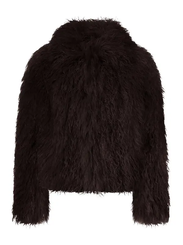 Tagliatore Short Curly Sheepskin Jacket - Cream