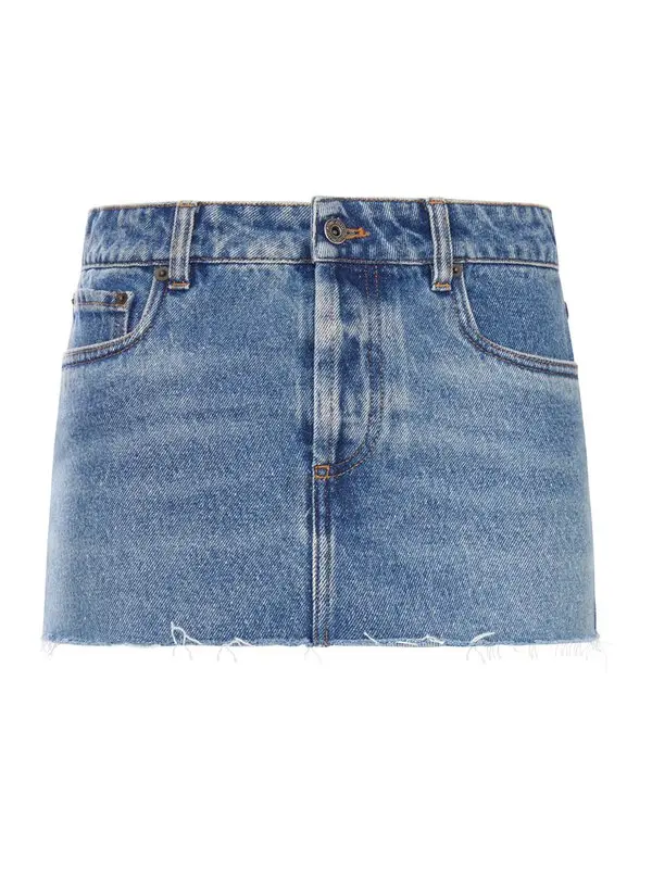 Miu Miu Denim Mini Skirt - Multicolor