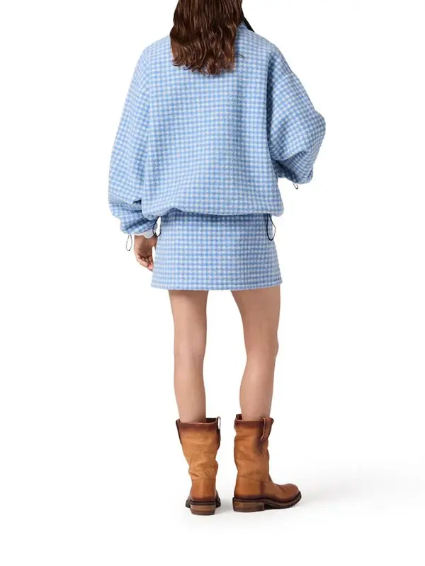 Miu Miu Vichy Fleece Sweatshirt