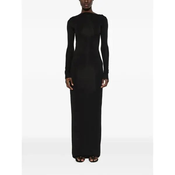 Cult Gaia Long Sleeve Embellished Floor-length Dress