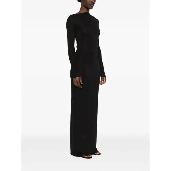 Cult Gaia Long Sleeve Embellished Floor-length Dress