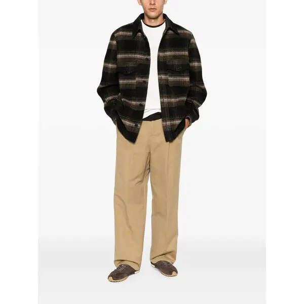 Isabel Marant Étoile Checked Spread Collar Long Sleeve Jacket - Brown
