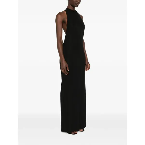 Cult Gaia Sleeveless Open Back Floor-length Dress - Black