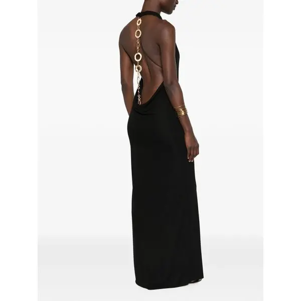 Cult Gaia Sleeveless Open Back Floor-length Dress - Black