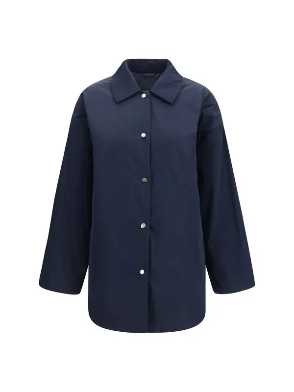 Max Mara Reversible Padded Jacket In Radzmir And Water Repellent Canvas - Blue