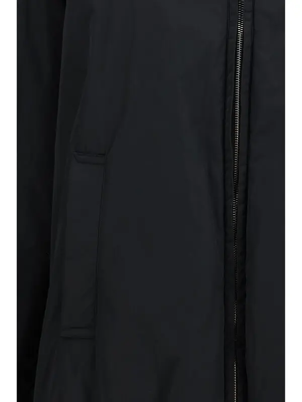 Max Mara Reversible Padded Bomber In Radzmir And Water Repellent Canvas - Black