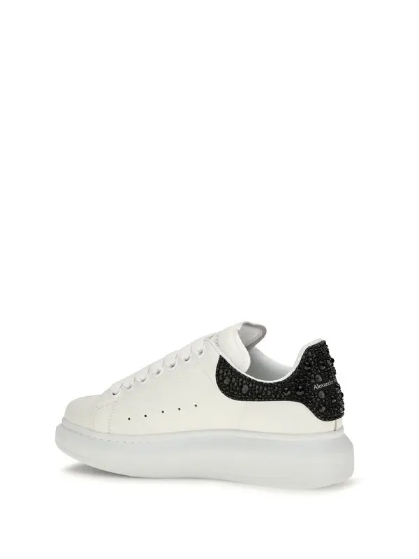 Alexander McQueen Oversized Sneakers With Crystal Embellished Suede Heel