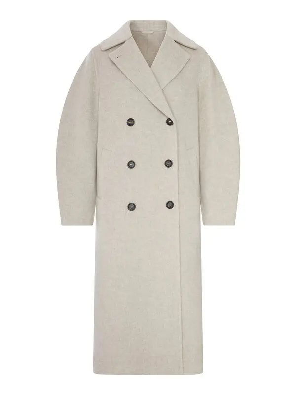 Brunello Cucinelli Long Double-breasted Wool And Cashmere Coat