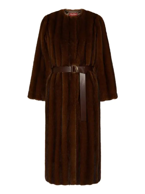 Max Mara Long Textured Coat - Multicolor